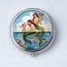 Mermaids PILL CASE Pillbox Pill Box Holder on Seahorse Blue Ocean Water ...