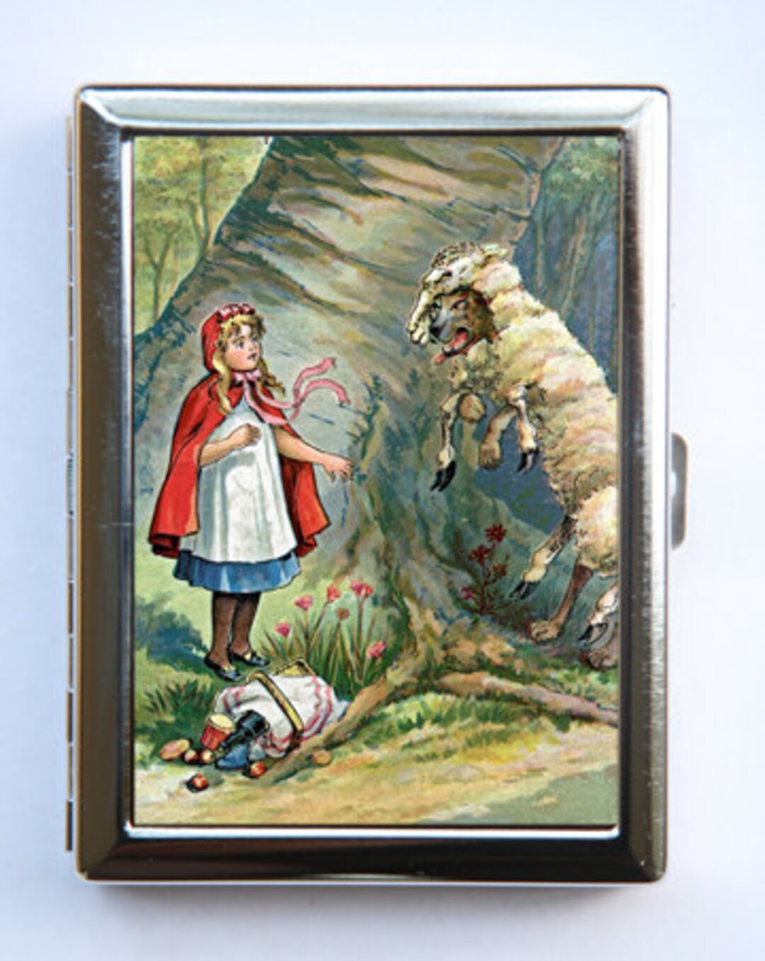 Little Red Riding Hood Cigarette Case Wallet Business Card Holder BAD ...