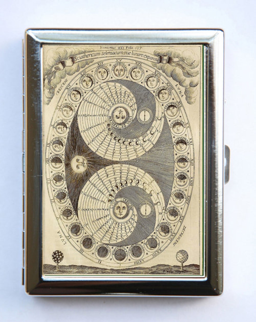 Phases of the Moon Cigarette Case Wallet Business Card Holder Id Case ...