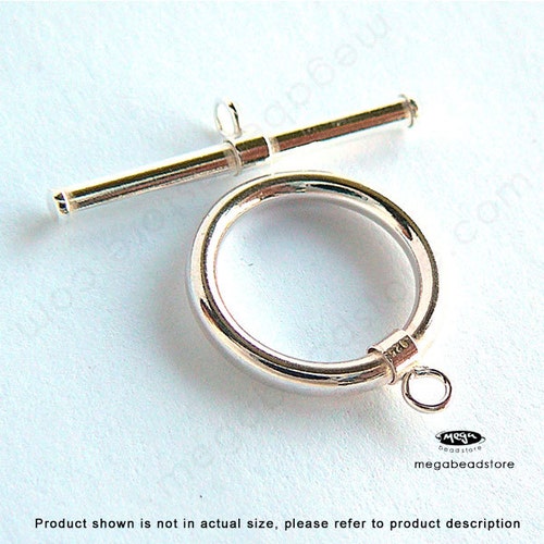 Sterling Silver Clasp Toggle Big Oval Jewelry Closure 925 - Etsy