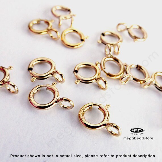 5mm 5.5mm Spring Clasps 14K Gold Filled With Open Ring F286GF - Etsy