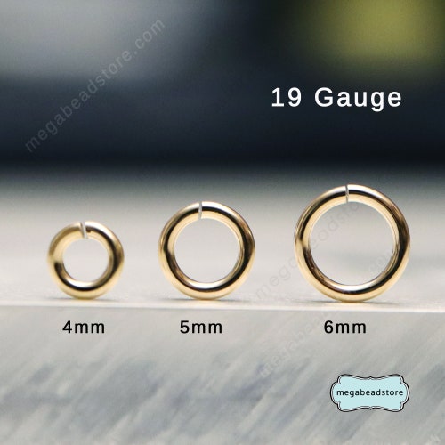 25pcs 14K Gold Filled 6mm Open Jump Rings 20 Gauge Made in | Etsy