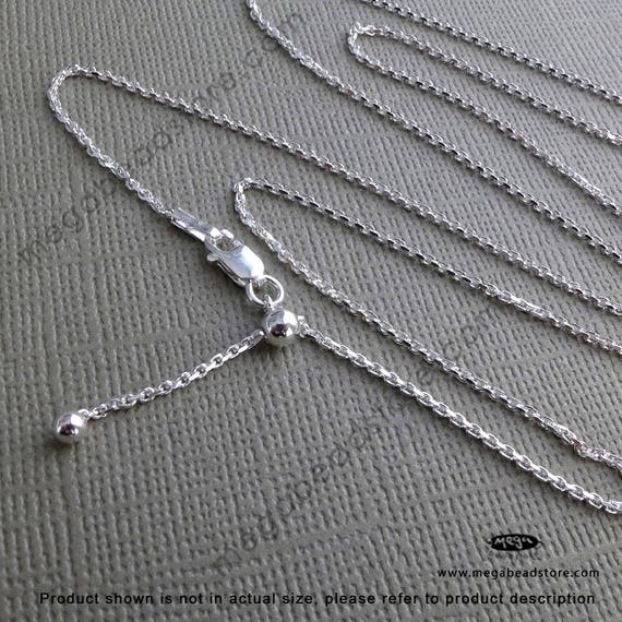22 Inch Adjustable Sturdy Thick 925 Sterling Silver Necklace Chain FC28 Etsy