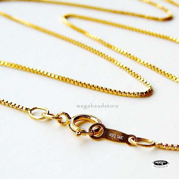 16, 18, 20 Inch 14K Gold Filled Box Chain Necklace 0.85mm FC21 - Etsy