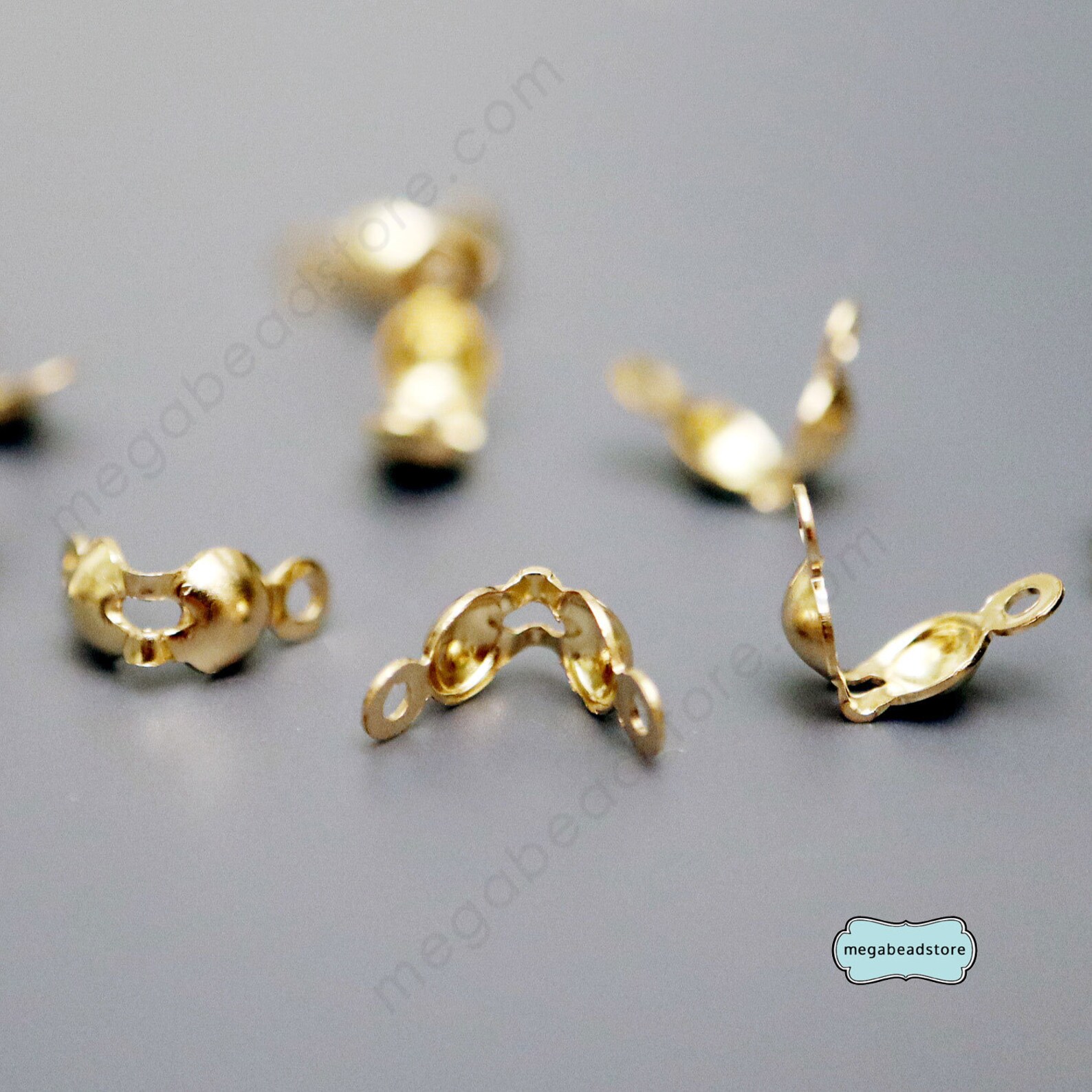 14K Gold Filled End Clam Shell Tip Beads F228GF - Etsy