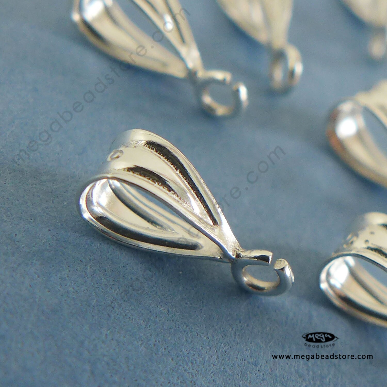 5 Pieces 9mm Small Bail 925 Sterling Silver Open Loop - Etsy