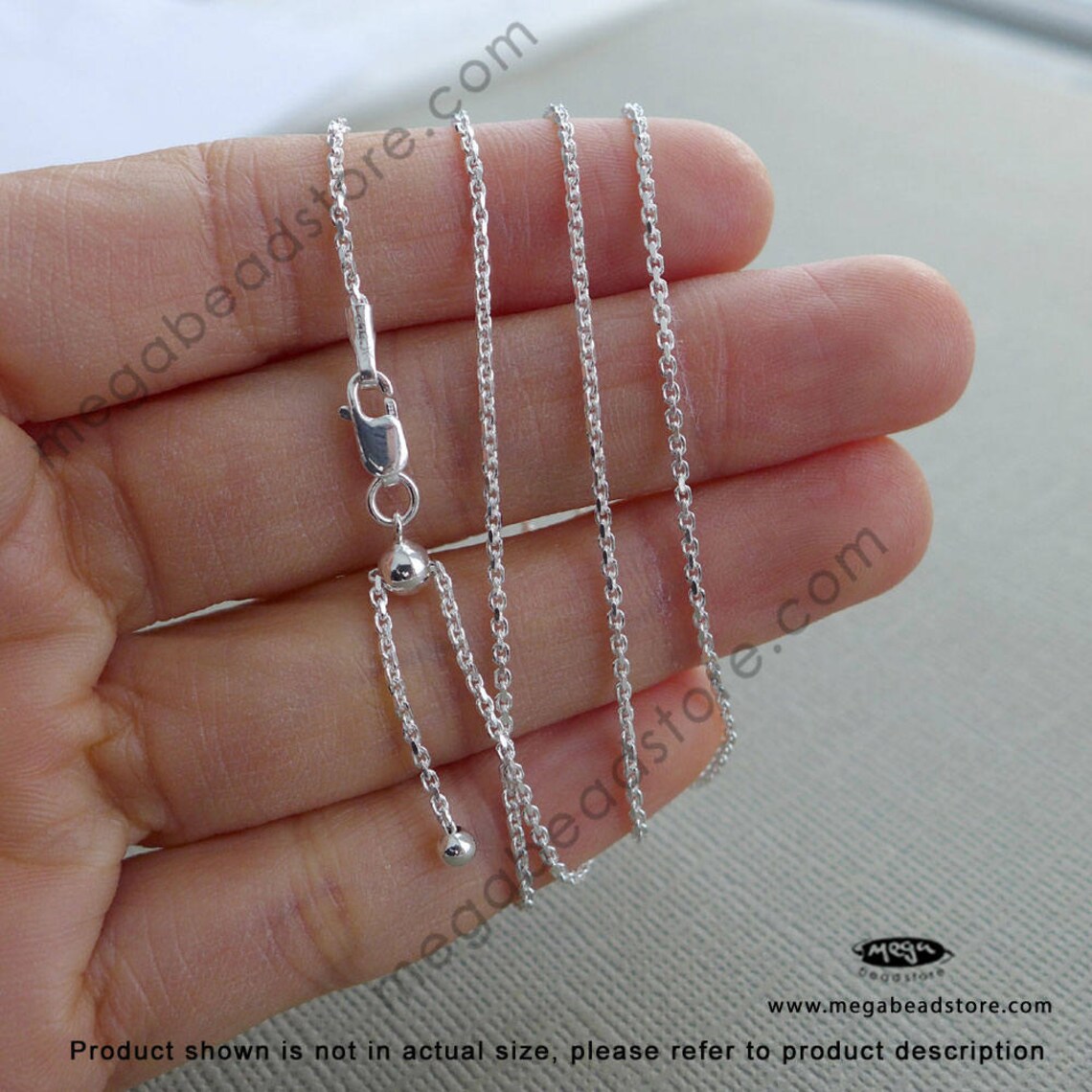 22 Inch Adjustable Sturdy Thick 925 Sterling Silver Necklace - Etsy