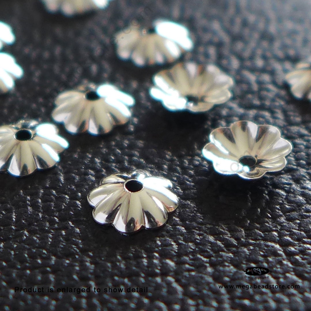 3mm, 5mm Flower Sterling Silver Bead Caps Tiny Beadcaps C95 - Etsy