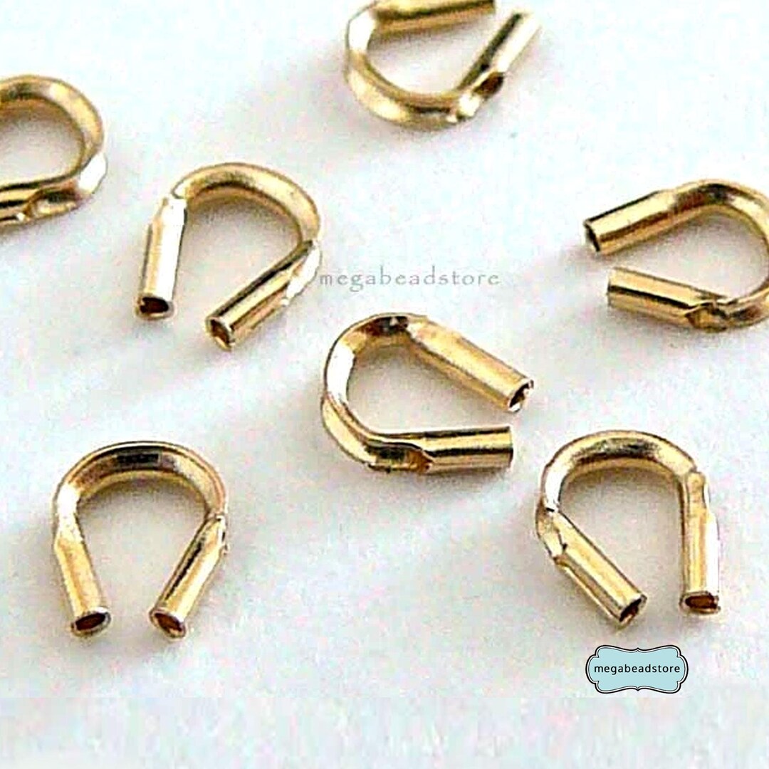 20 Pieces 14K Gold Filled Wire Protector Loop Beads F124gf-small - Etsy