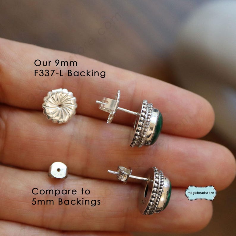 14K Gold Filled Earring Backs: Large Support, Heavy Earrings (9.2mm) - Etsy