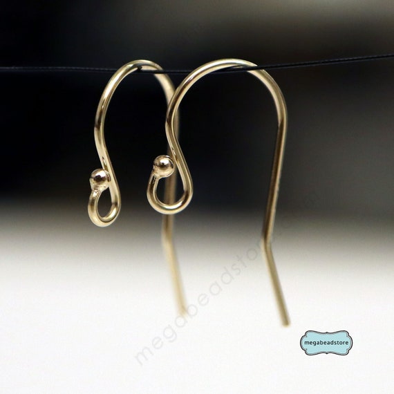 6 Pairs 14K Gold Filled French Ear Wires Single Dot Earring | Etsy