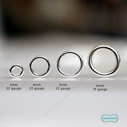 3mm 4mm 5mm 6mm 22 Gauge Closed soldered Jump Rings 14K Gold - Etsy