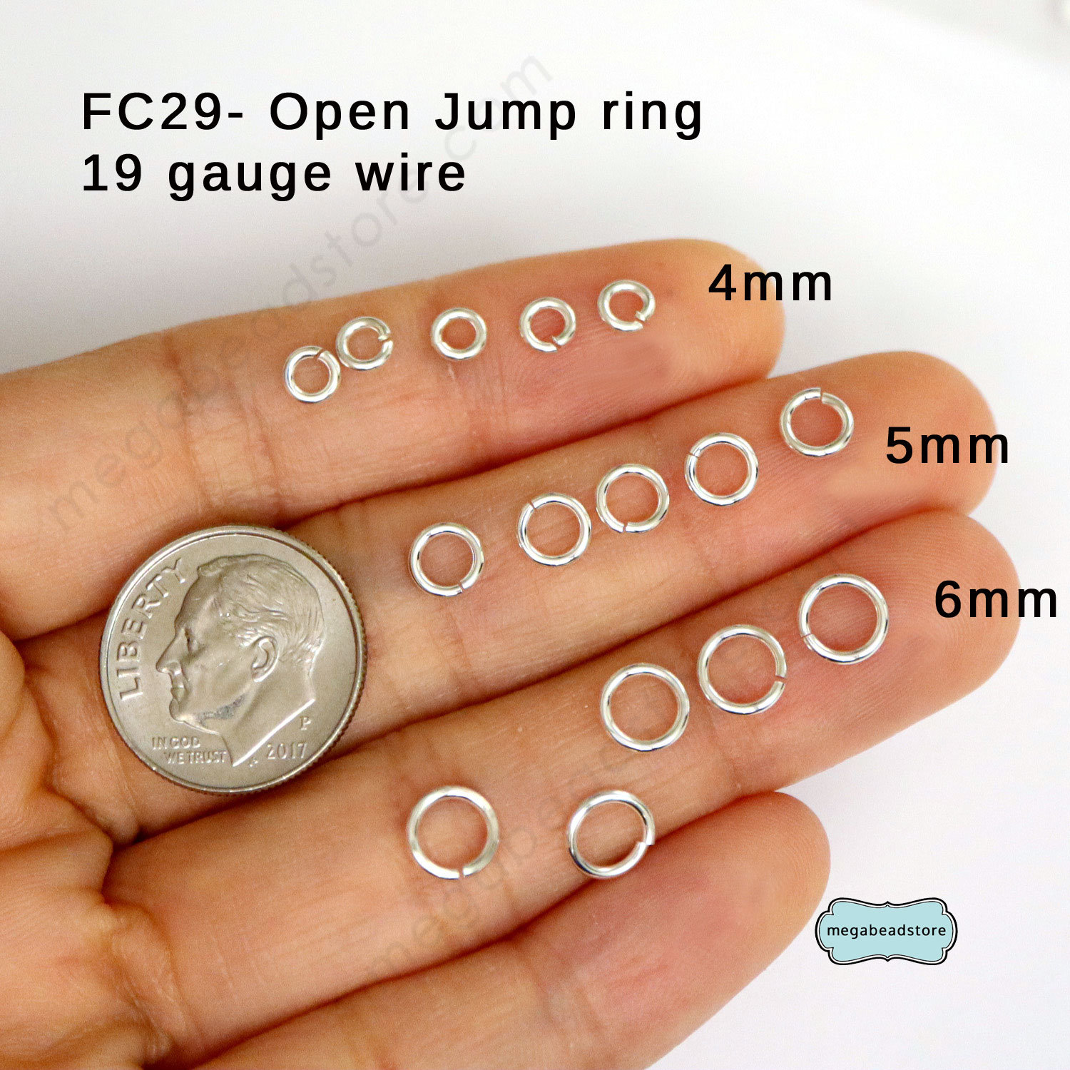 4mm 5mm 6mm Thick 19 Gauge Open Jump Rings 925 Sterling | Etsy