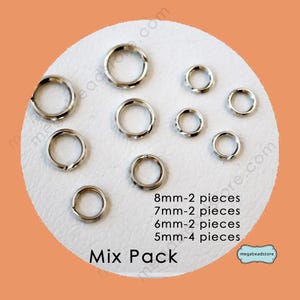5mm 6mm 7mm 8mm Split Rings 925 Sterling Silver Jump Rings F441 - Etsy