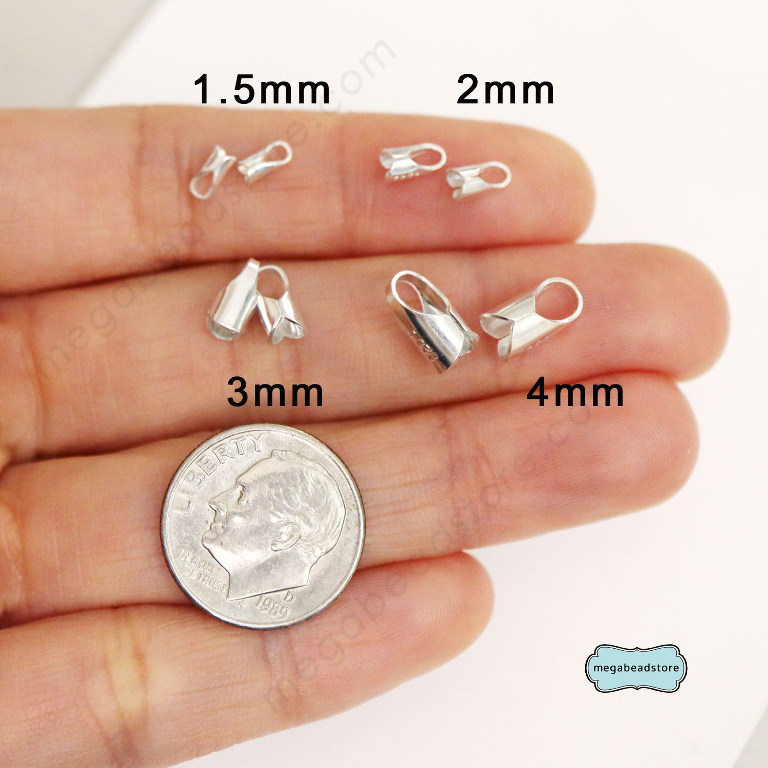 1.5mm 2mm 3mm 4mm End Caps for Leather Cord 925 Sterling Silver F431 - Etsy