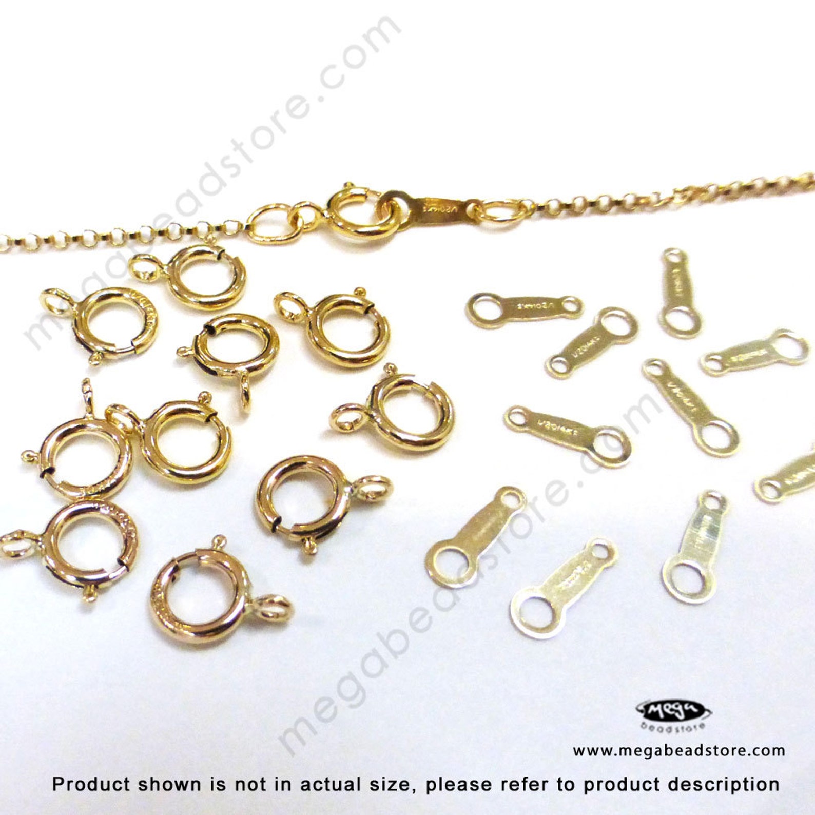 10 Sets 5.5mm Spring Clasps and Tag Set 14/20 Gold Filled | Etsy