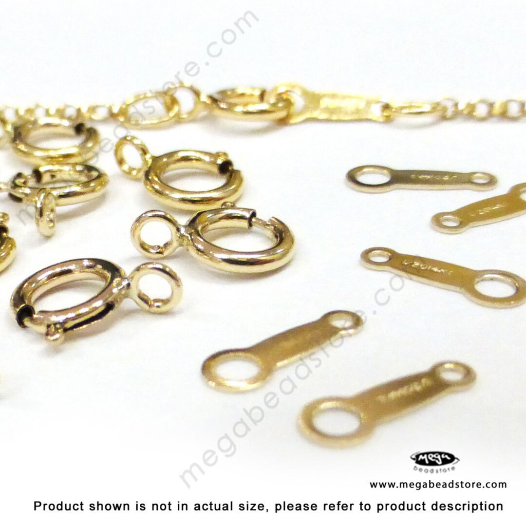 10 Sets 5.5mm Spring Clasps and Tag Set 14/20 Gold Filled - Etsy