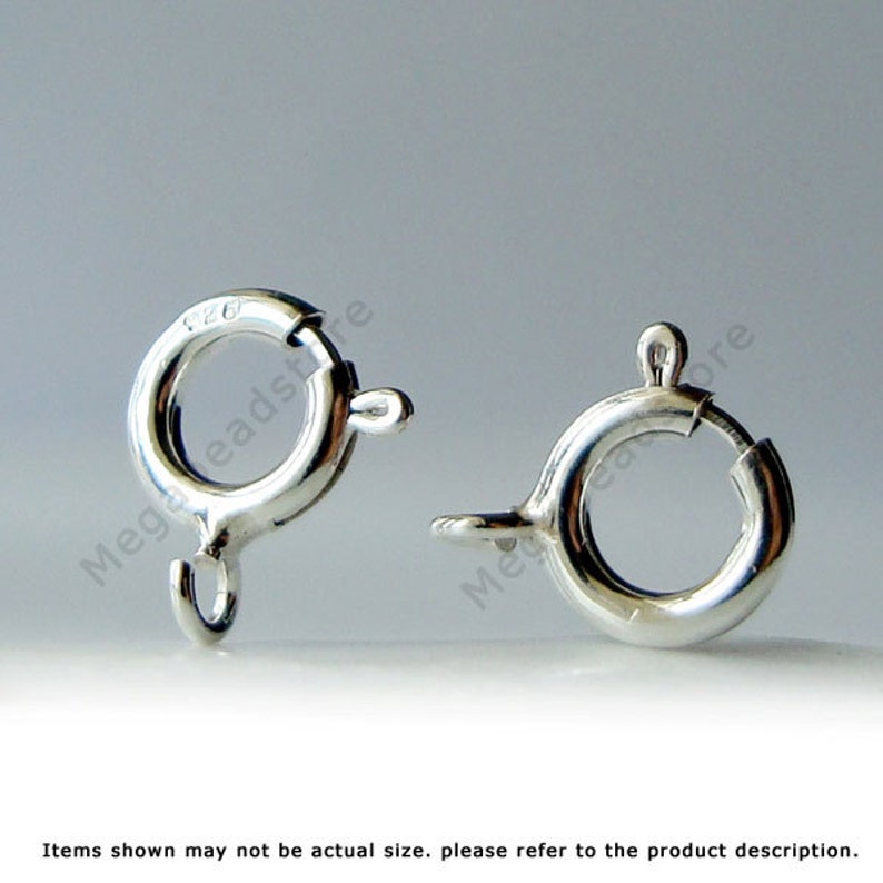 6mm Spring Clasp 925 Sterling Silver Round Trigger Clasps F286 - Etsy