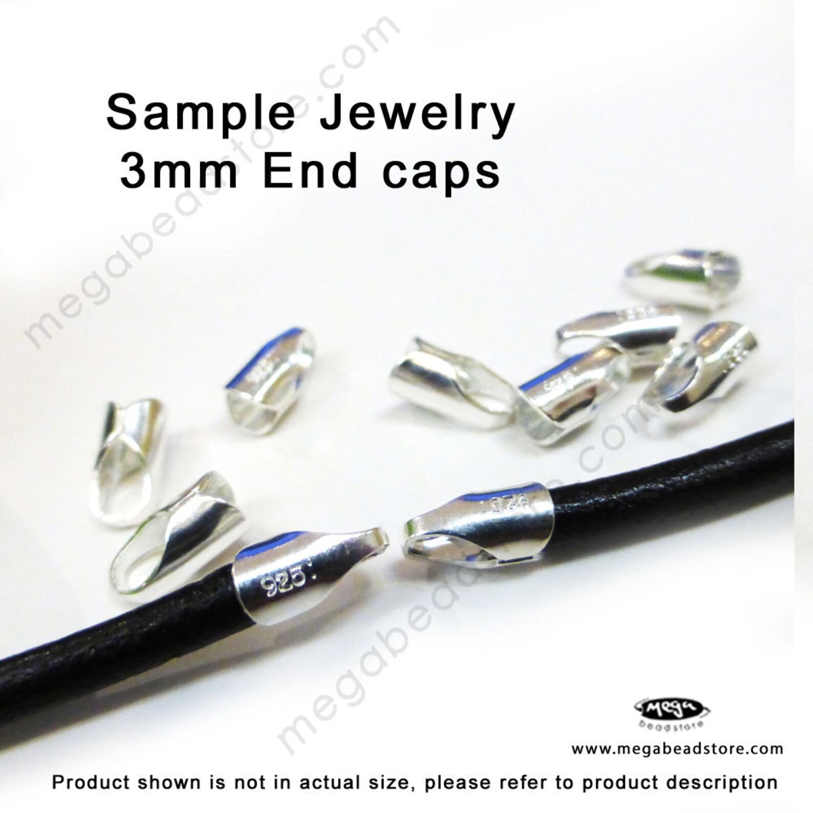1.5mm 2mm 3mm 4mm End Caps for Leather Cord 925 Sterling Silver F431 - Etsy