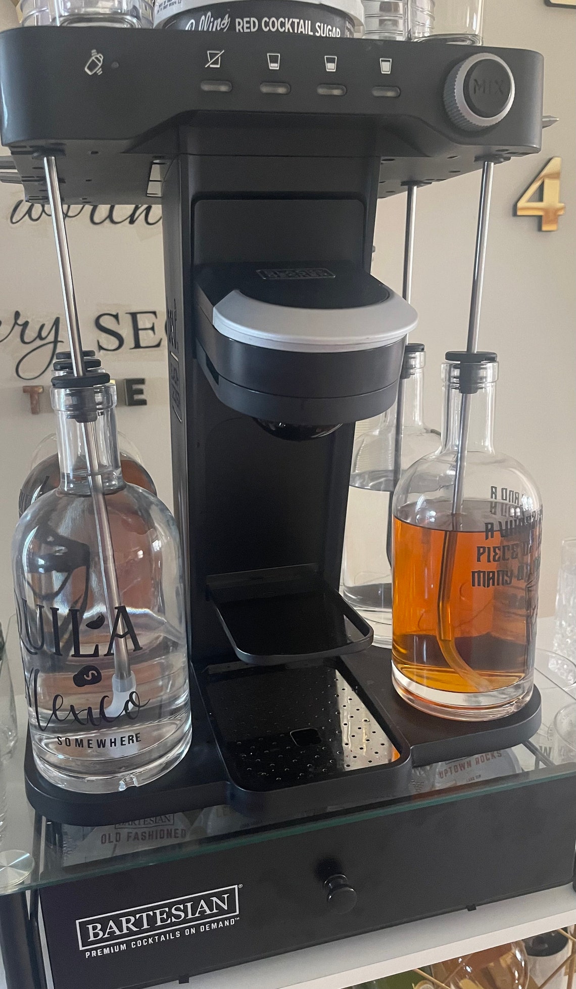 Barware Bottles Customized for Bartesian or Black and Decker Bartending ...