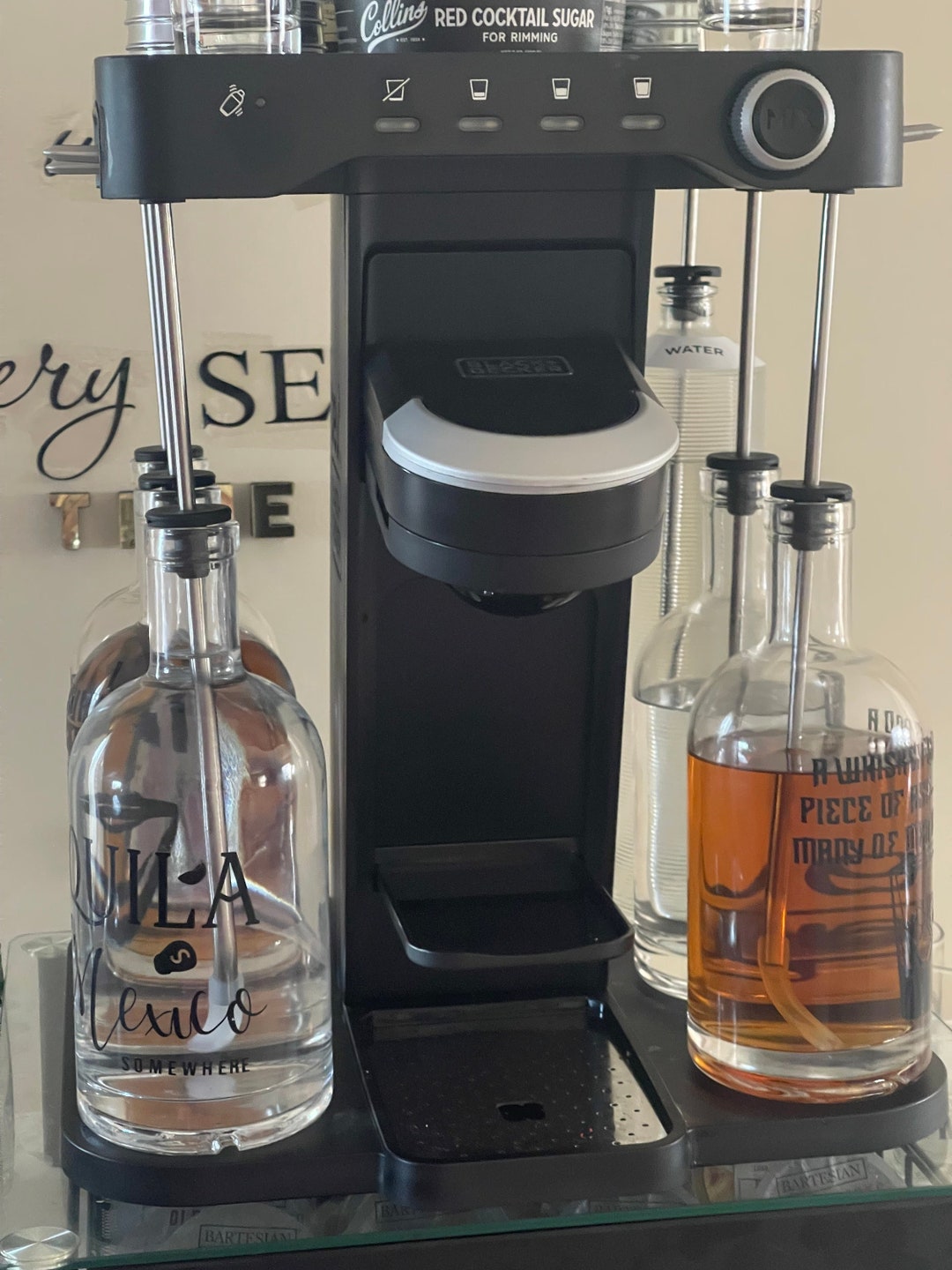 Barware Bottles Customized for Bartesian or Black and Decker Bartending ...