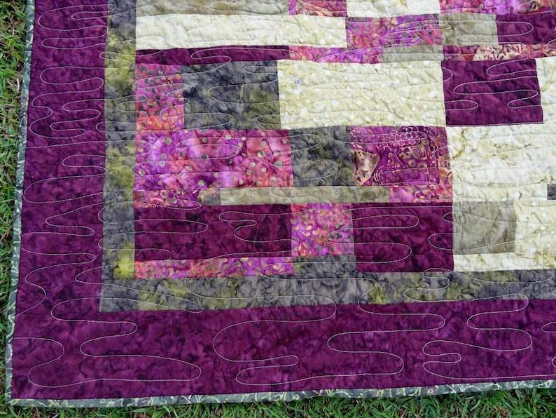 Batik Jewel Tones Lap Quilt - Quiltsy Handmade - Etsy