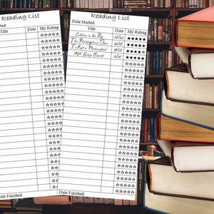 Printable Bookmark, Reading Log Tracker, Reading Journal, Reading ...