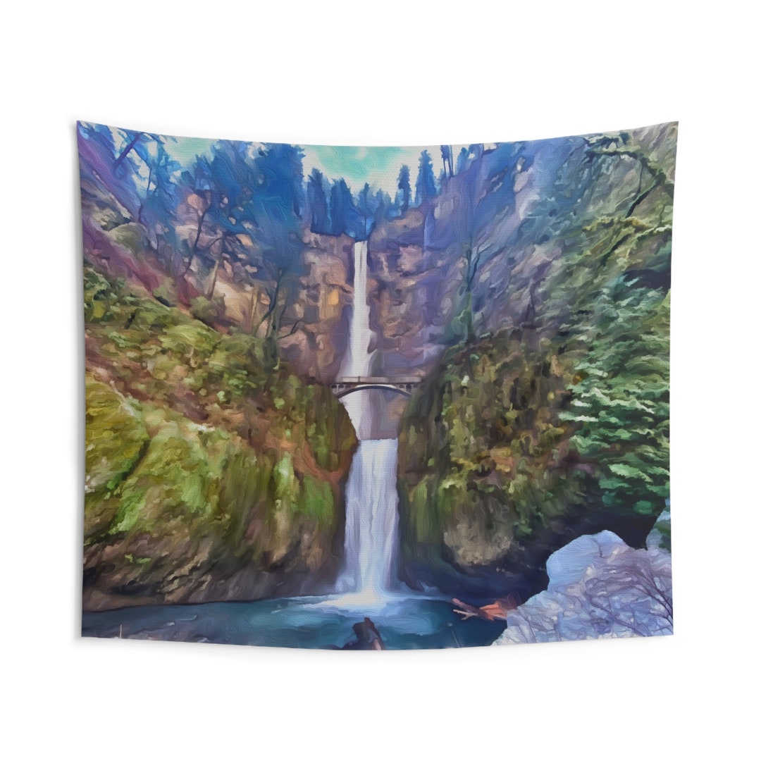 Indoor Wall Tapestries: Multnomah Falls Oregon - Etsy