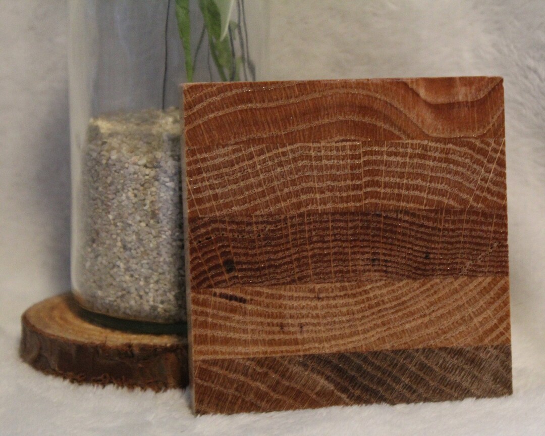 Red Oak Wood, Coasters Set of 4 Handmade, Rustic, Wood Grain, - Etsy