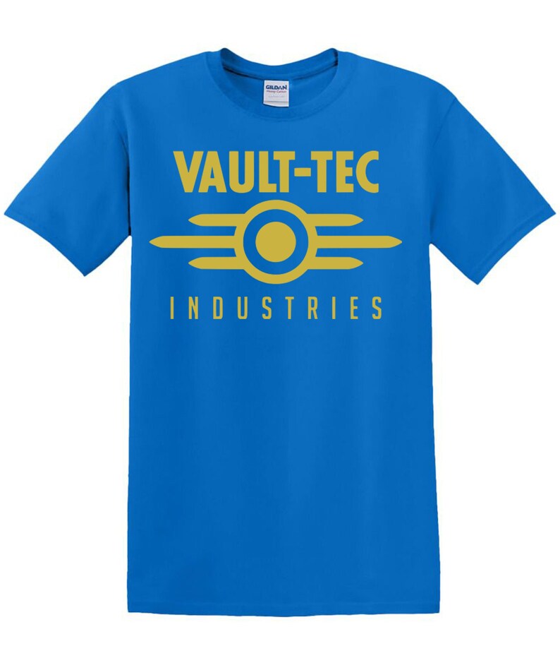 Fallout Vault-tec Shirt Black Metallic - Etsy