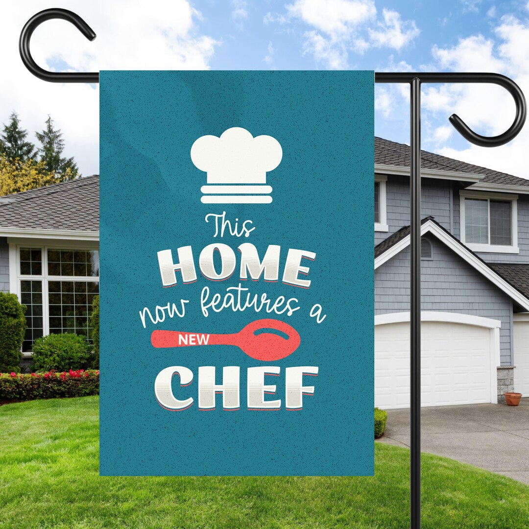 New Chef Home Banner, Garden Decor for New Chef Gift, Chef Graduation ...