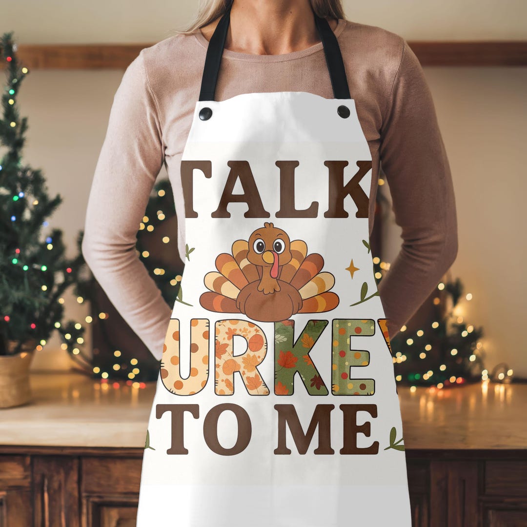 Thanksgiving Turkey Apron, Funny Fall Kitchen Cooking Apron, Turkey ...