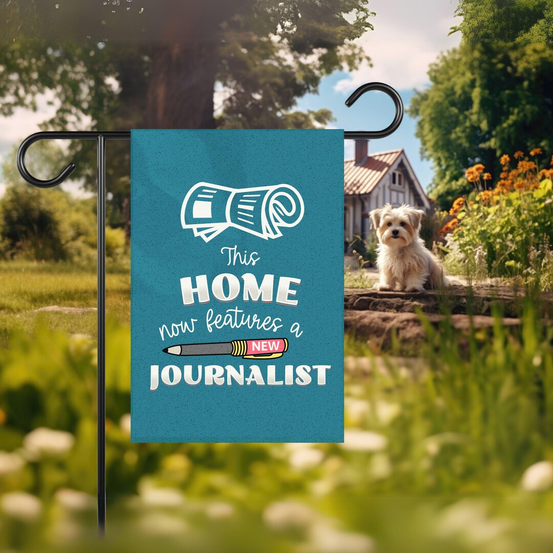 New Journalist Garden Banner: Graduation Housewarming Decor - Etsy