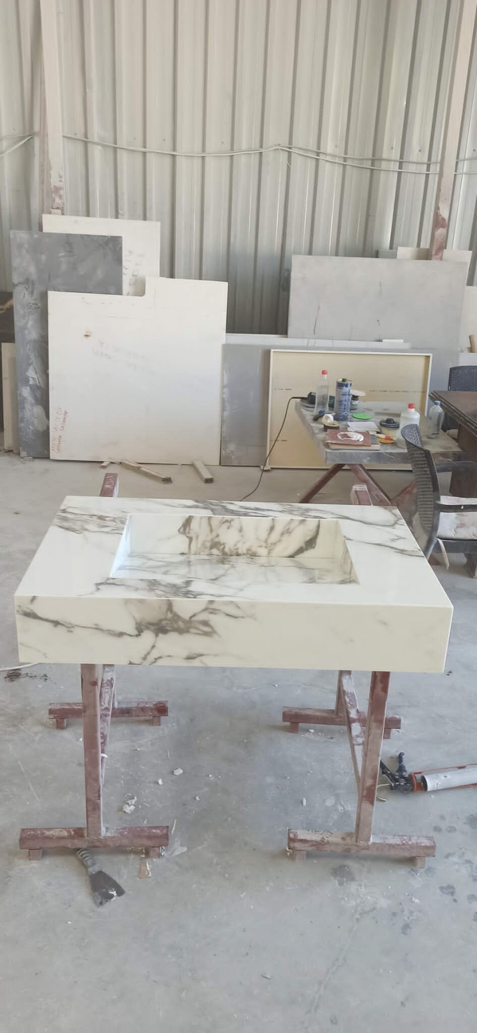 Calacatta Marble Sink,ready to Shipp,hidden Drain Sink,sink for ...