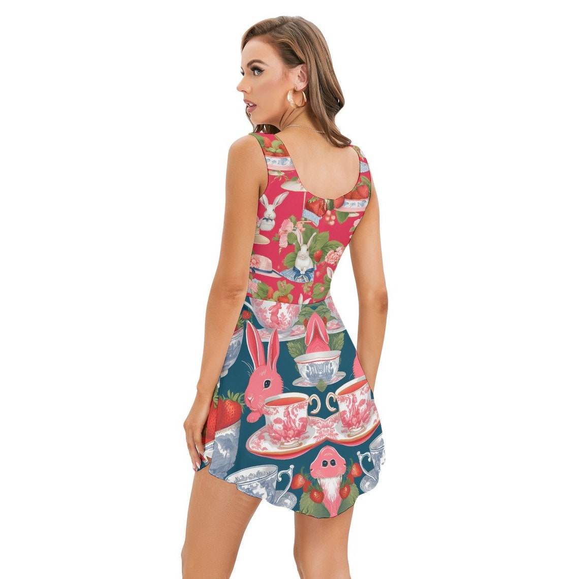 Coquette Weirdcore Bunny Tea Party Dress Gift for Alice in Wonderland ...