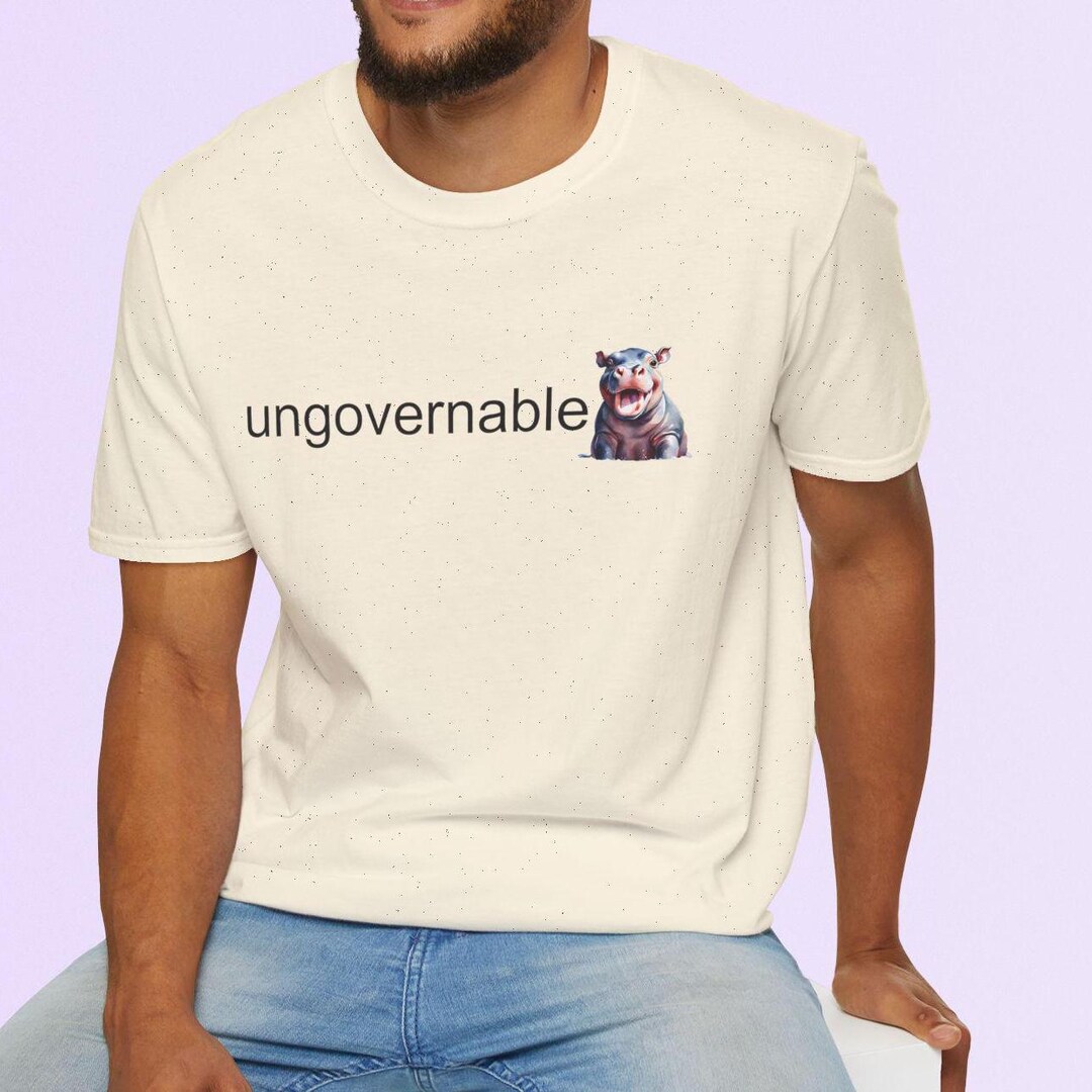Pygmy Hippo T-shirt, Ungovernable Hippo, Famous Bouncy Pig Shirt, Gifts ...