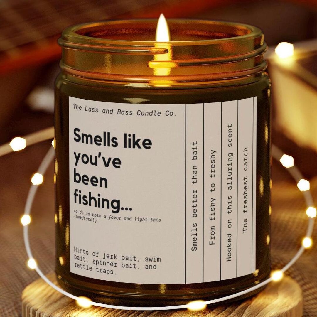Fisherman Candle, Fishing Home Decor, Fishing Gifts for Dad, Tackle ...