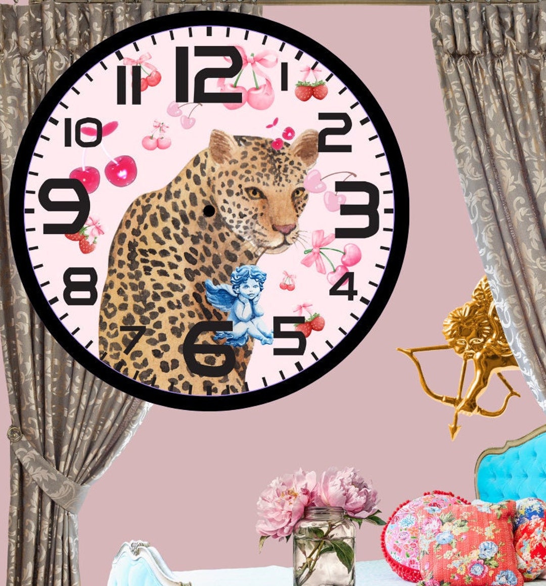 Maximalist Wall Clock, Maximalism Home Decor, Tiger Wall Clock, Maximalist Home Decor ...