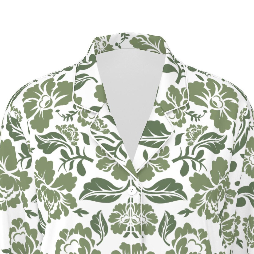 Rococo Style Pajamas, Marie Antoinette Inspired Pjs, Green Toile ...