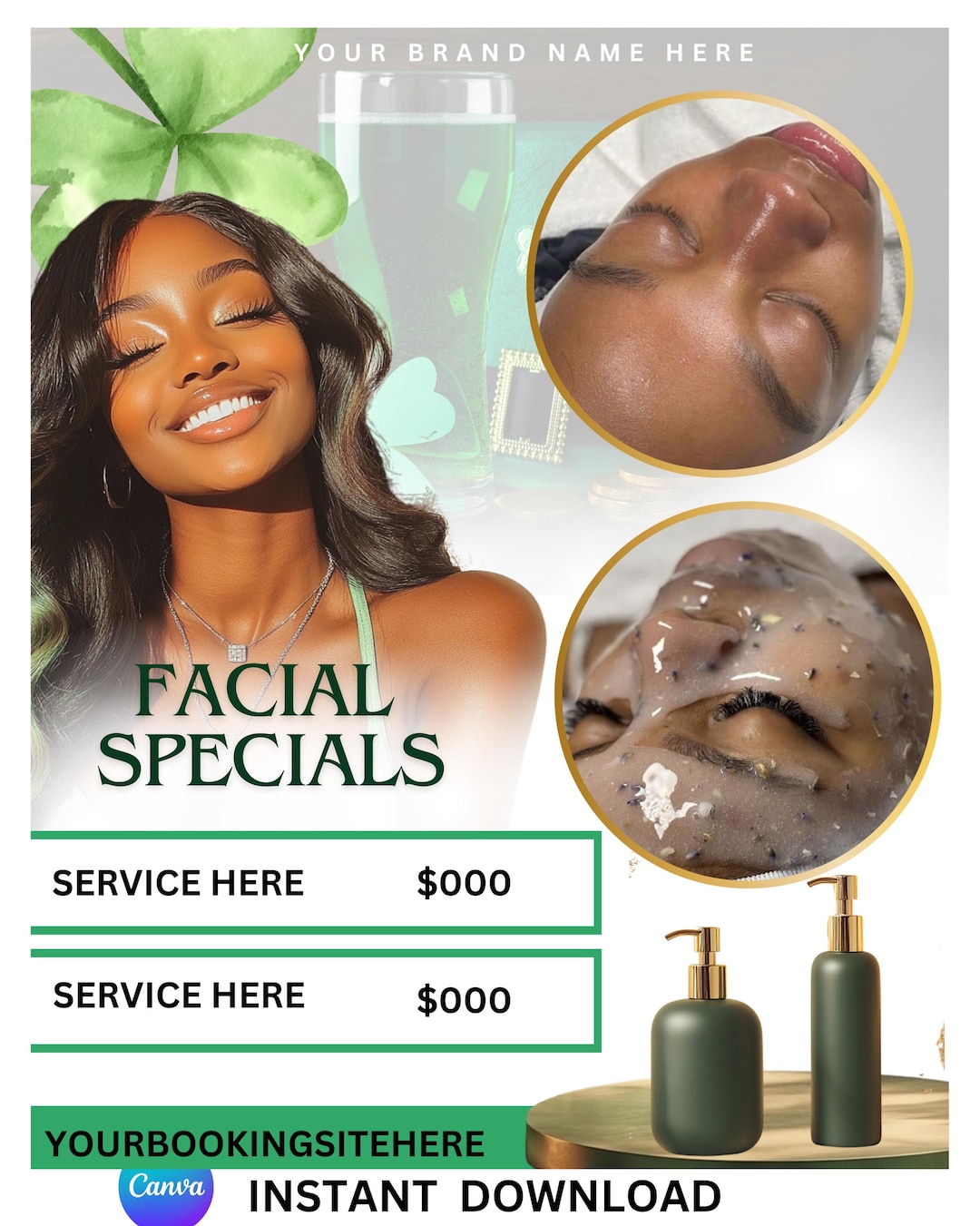Facial Specials Flyer: DIY Canva Template (digital Download) - Etsy