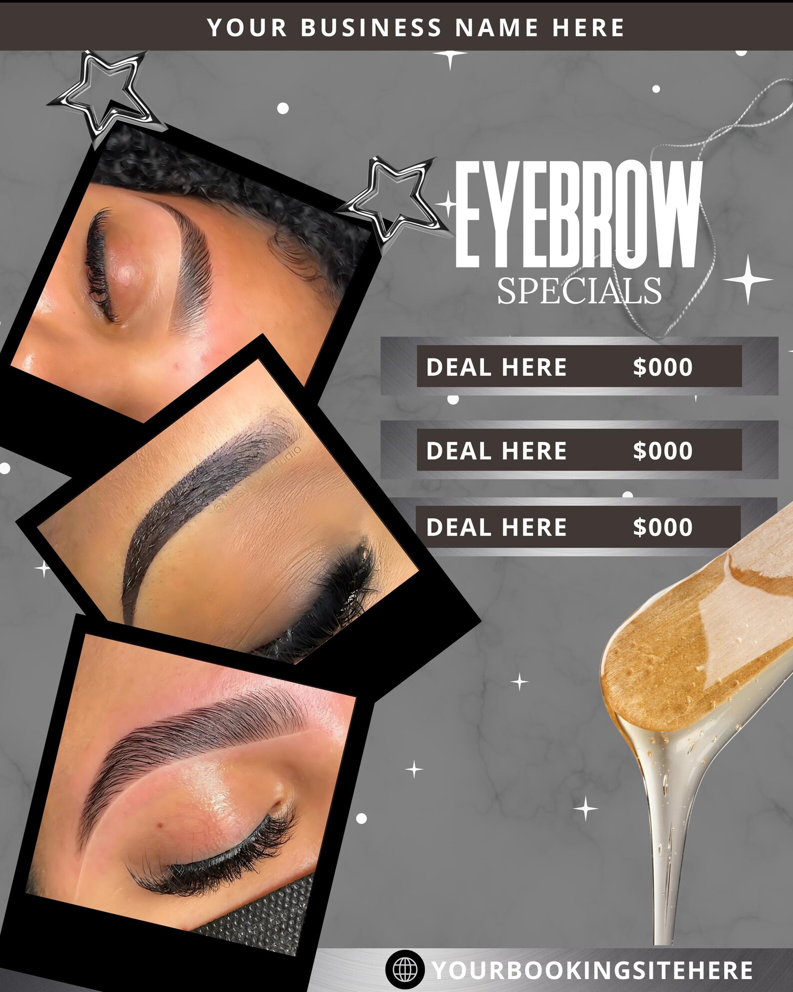 Brow Artist Flyer Template: Canva Editable Eyebrow Specials (digital ...