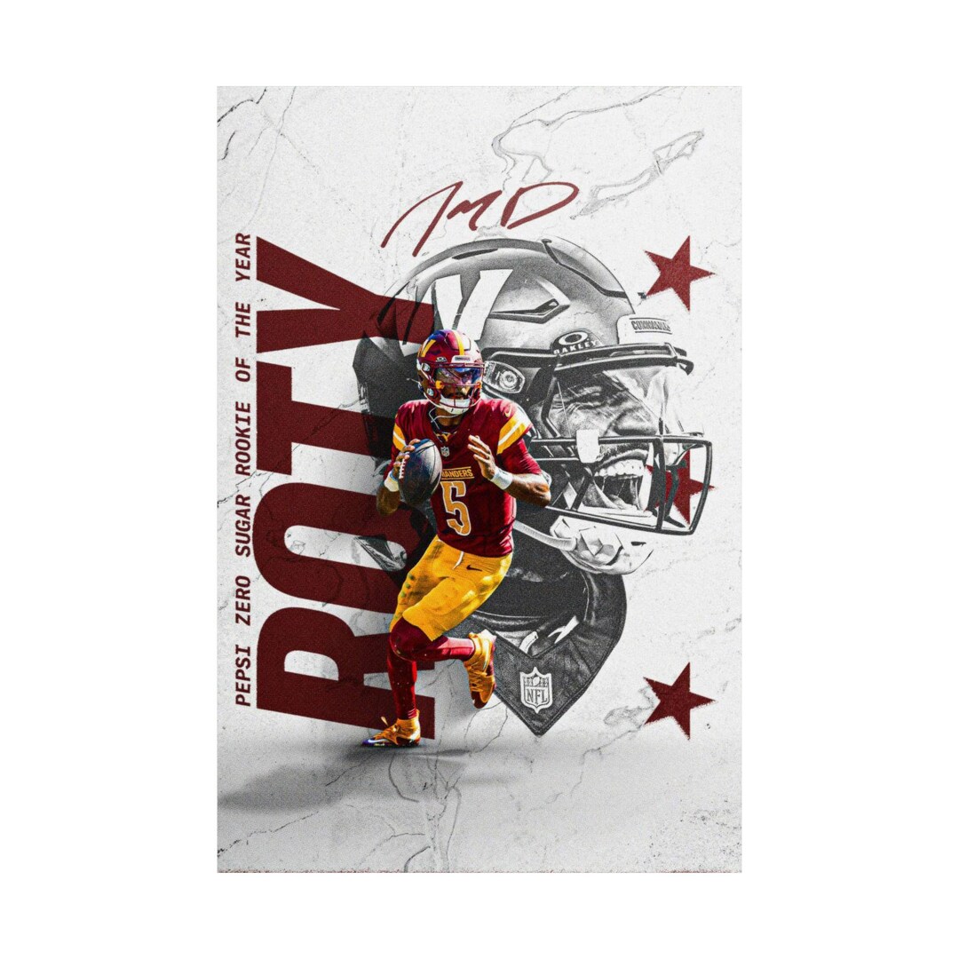 Sporty Satin Poster - Rookie of the Year Artwork, NFL Wall Decor, Gift ...