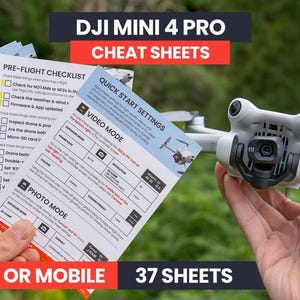 DJI Mini 4 Pro Cheat Sheets - Etsy