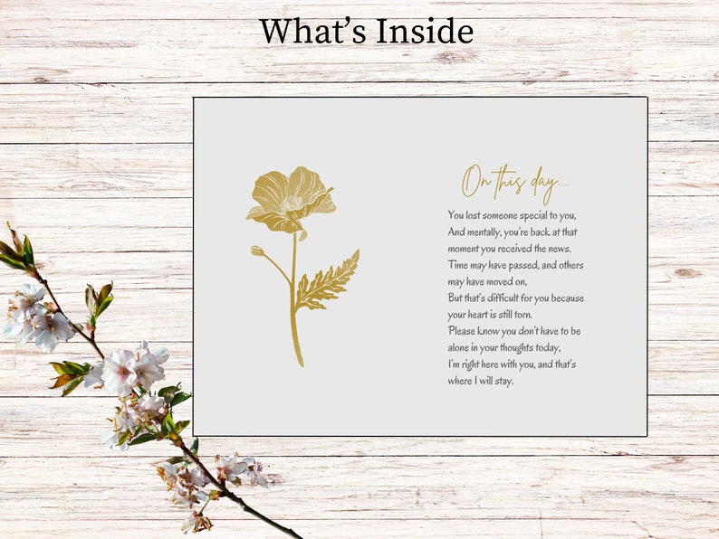 Death Anniversary Card | Anniversary of Loss of Loved One| Sympathy ...