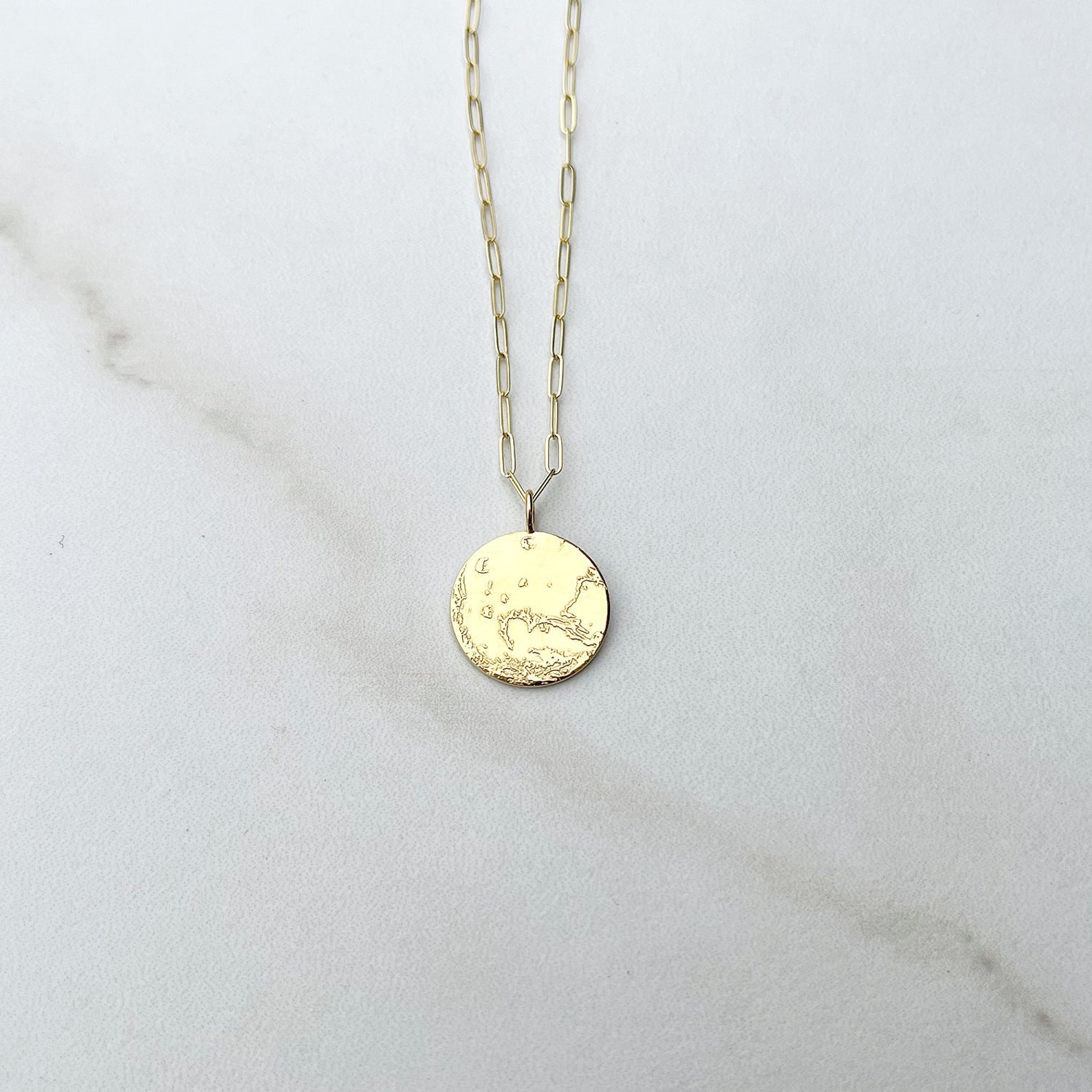 Mars Necklace in Sterling Silver or Gold Vermeil, Silver or Gold Mars ...