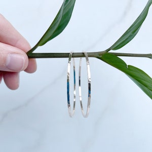 Big Hoops in Sterling Silver or 14k Gold Fill, Every Day Hoop Earrings ...