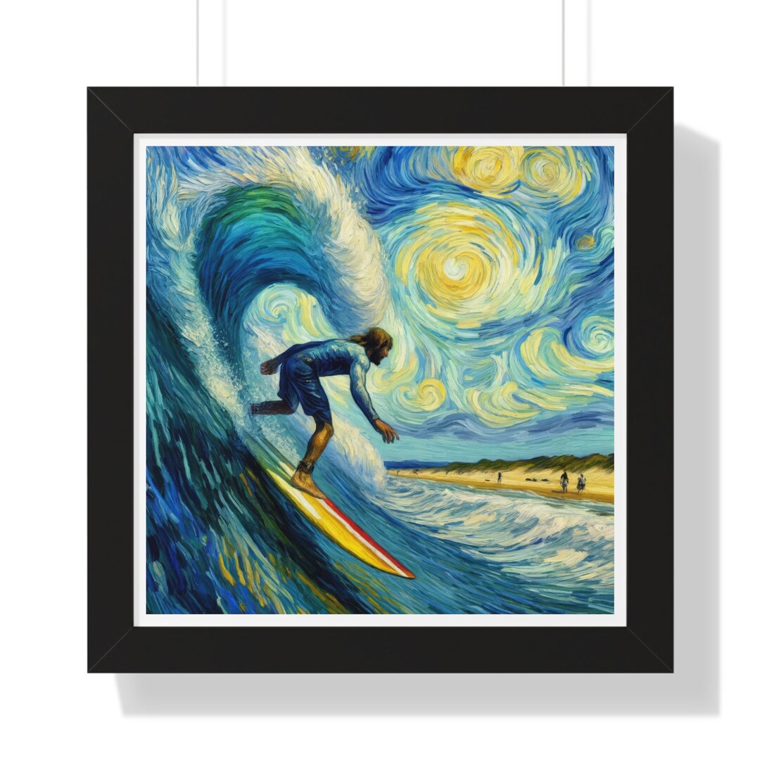Starry Surf | Van Gogh Inspired Wave Rider - Etsy