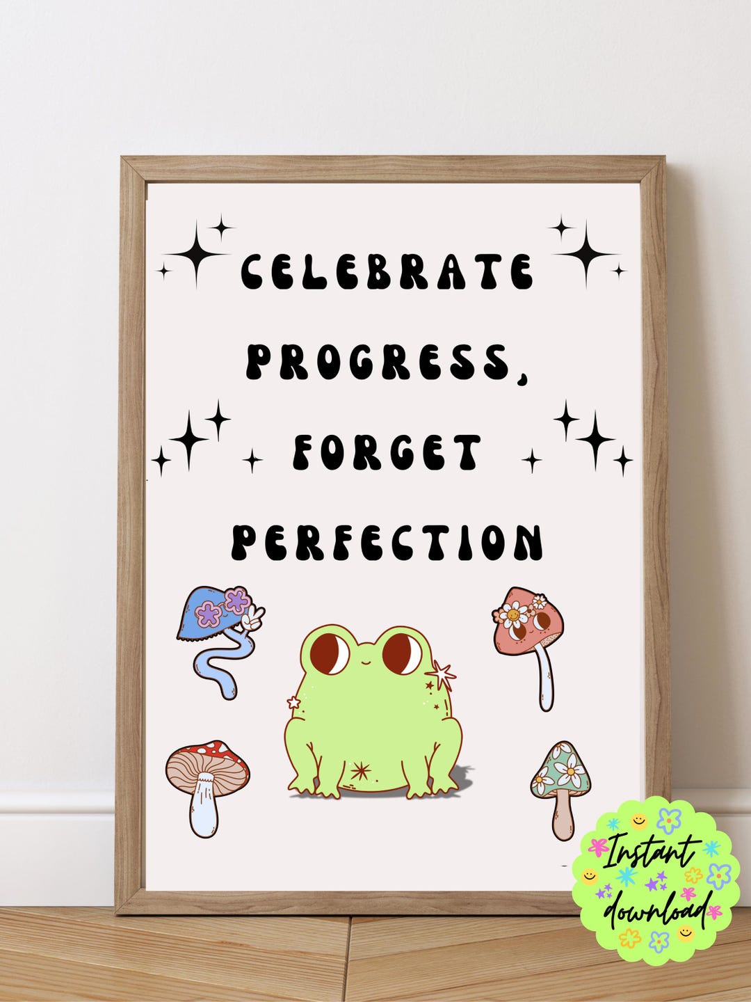 Quote Art Print, Retro Motivational Quote, Retro Wall Decor, Printable ...