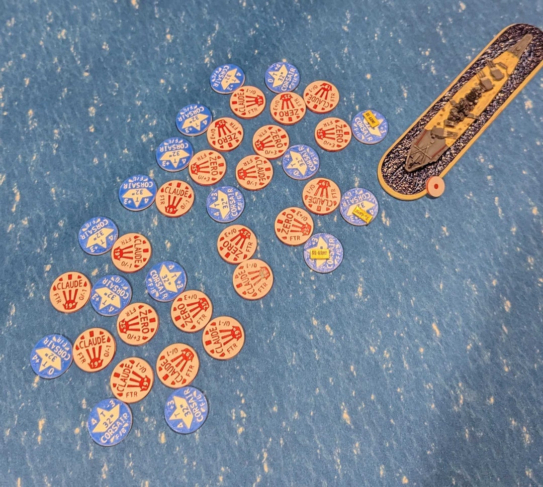 Victory at Sea JAPANESE Flight Squadron Tokens With Stats Vas IJN ...