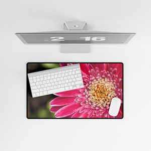 Spring Pink Flower Desk Mat - Etsy